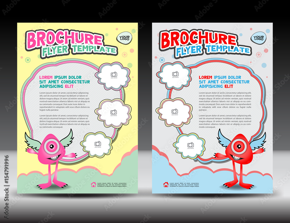 Business brochure flyer templater, education cover design, monster ...