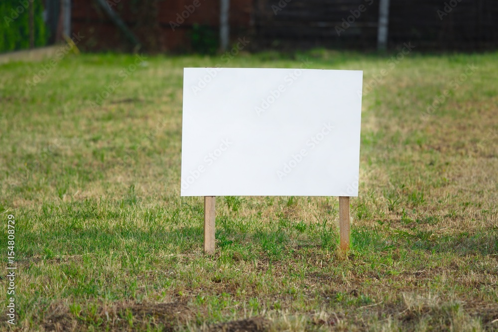 Empty sign on a land Stock Photo | Adobe Stock