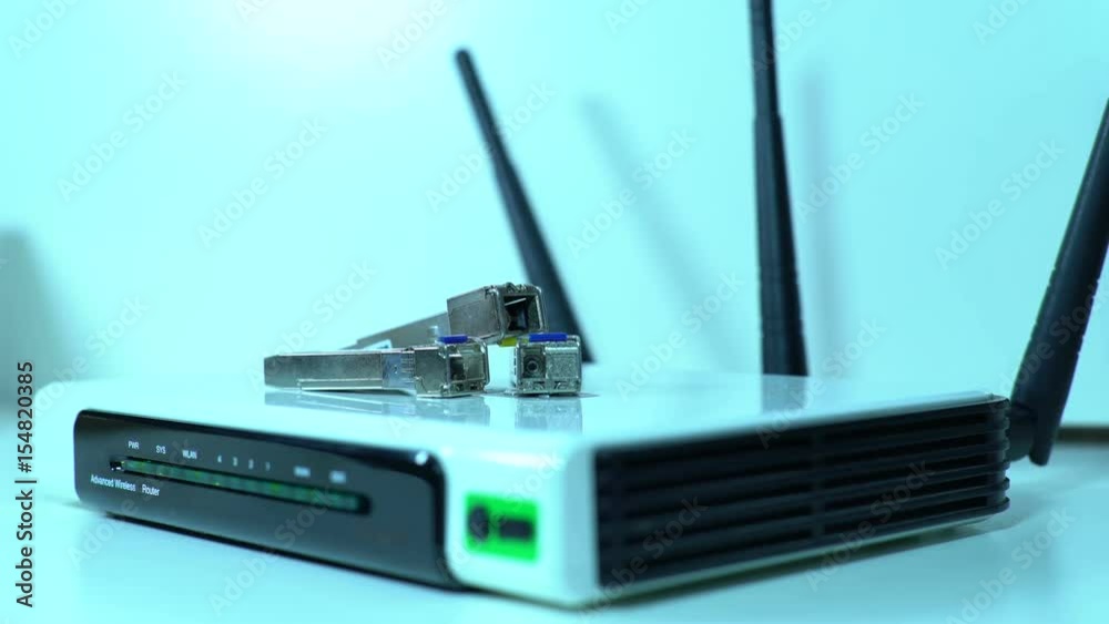 Office Wireless Internet Router for Data Packet Transmission at a ...