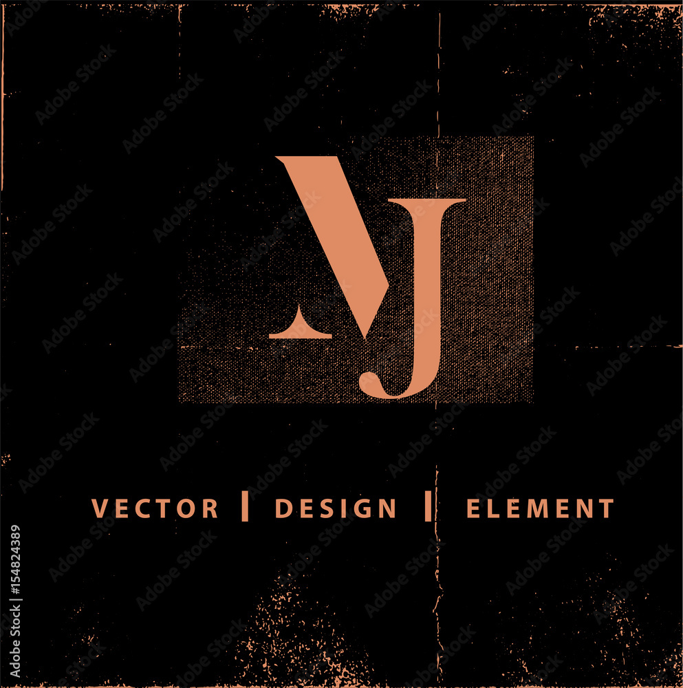 MJ Letter Logo Design Stock Vector | Adobe Stock