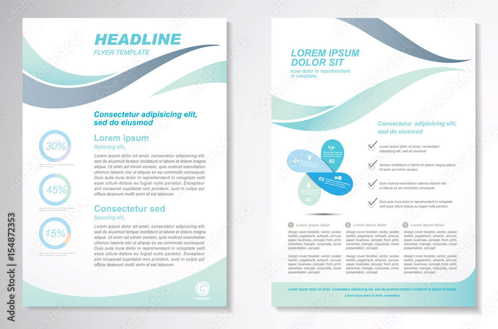 Vector Brochure Flyer design Layout template, size A4, Front page and ...