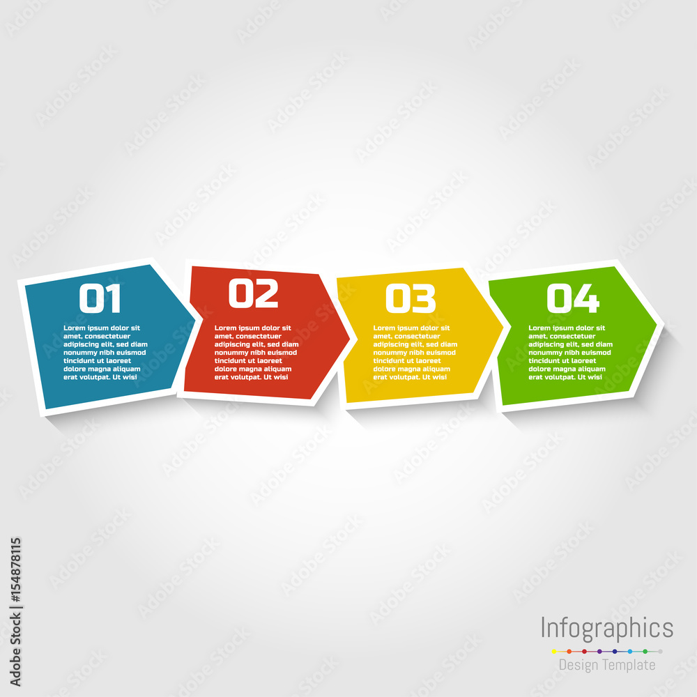 Step by step infographic design with numbers and text can be used for ...
