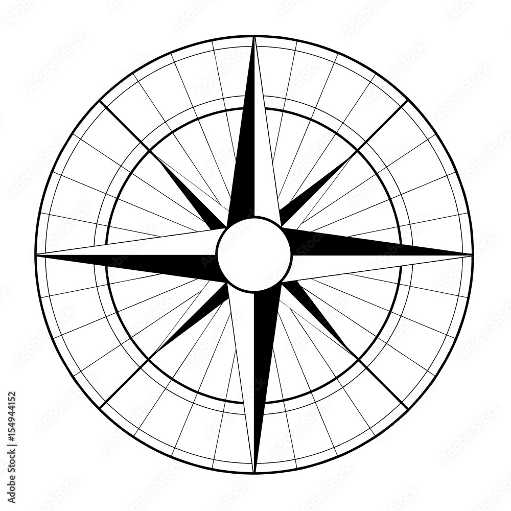 Kompassrose Stock-Illustration | Adobe Stock