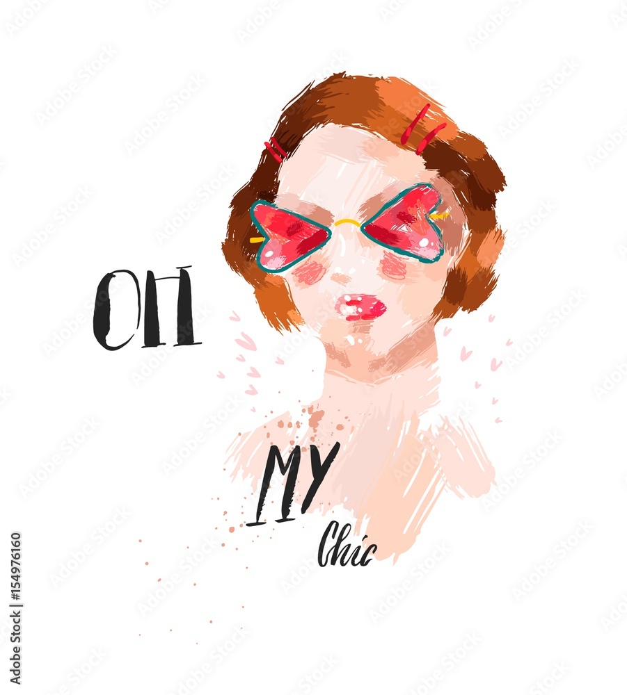 Hand made vector abstract textured card templete design element with ...