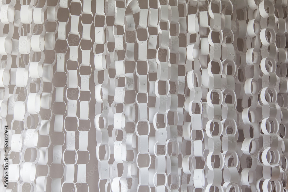 Paper chain decoration background Stock Photo | Adobe Stock