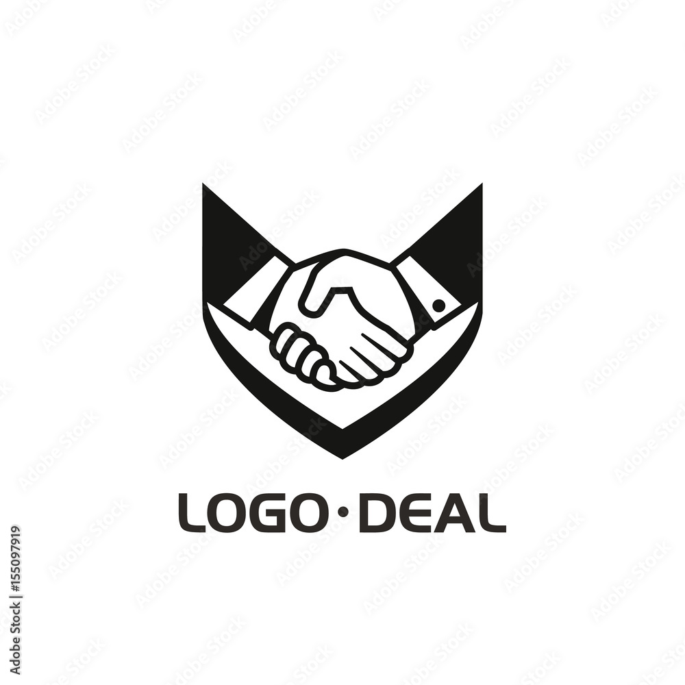 Handshake logo for business Stock Vector | Adobe Stock