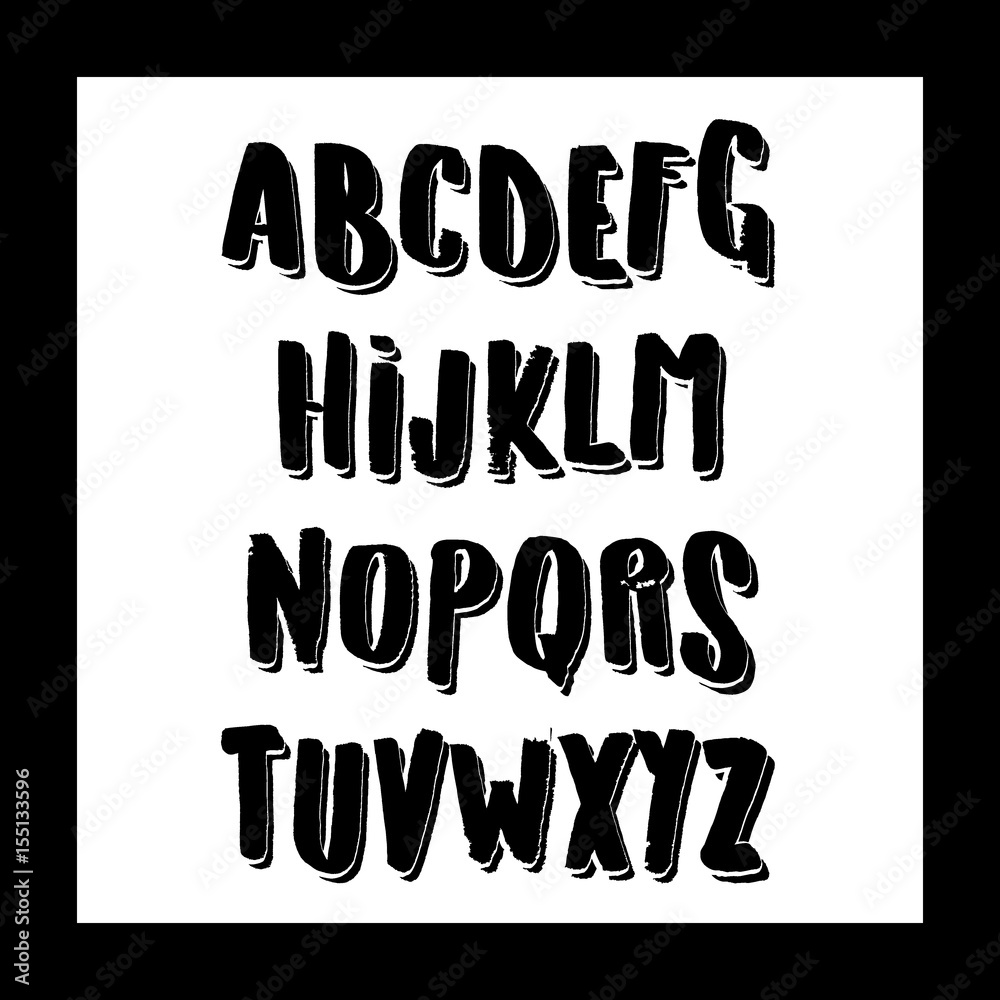Vector Alphabet. Exclusive Custom Letters. Lettering and Custom Stock ...