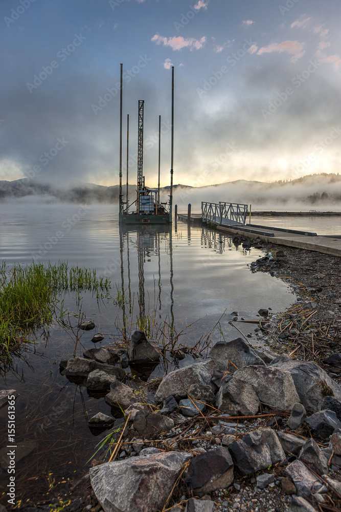 Shore of Hauser Lake, Idaho. Stock-Foto | Adobe Stock