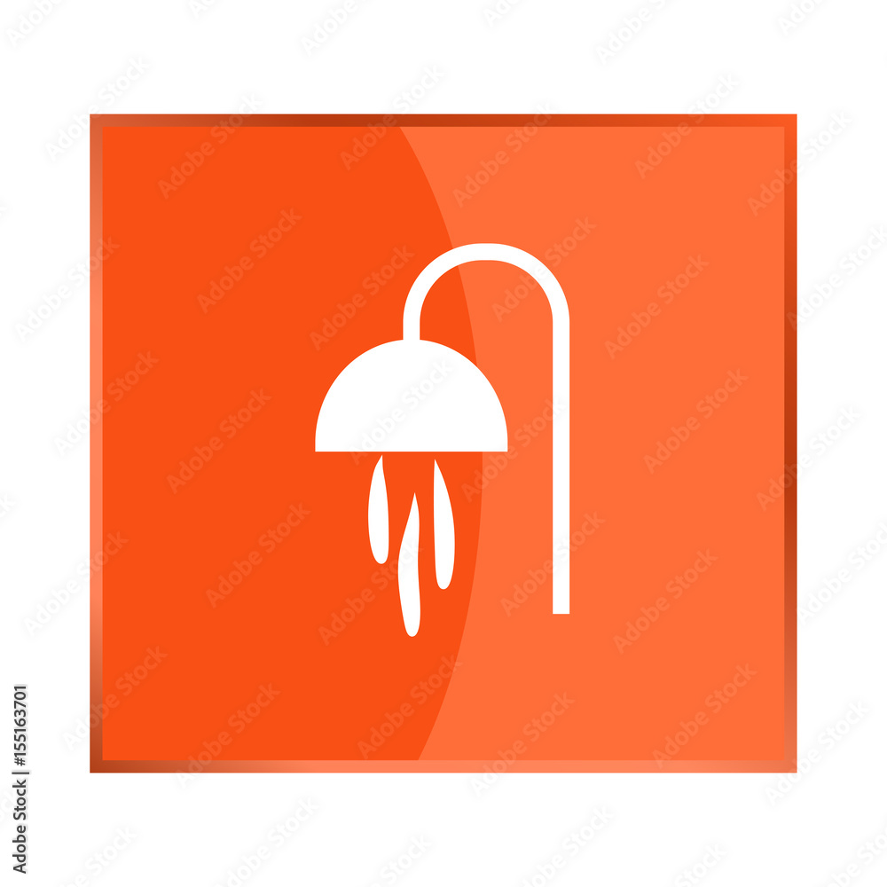 Vector icon of having a shower or a bathroom in the room Stock Vector ...