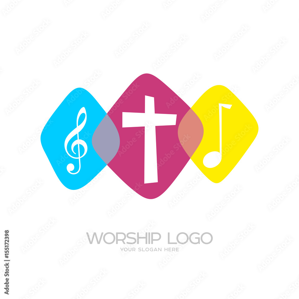 Worship logo. Cristian symbols. Worship logo. Cristian symbols. The ...