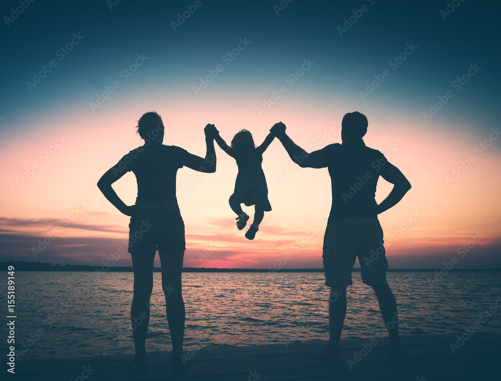 Happy family. Instagram stylisation Stock Photo | Adobe Stock