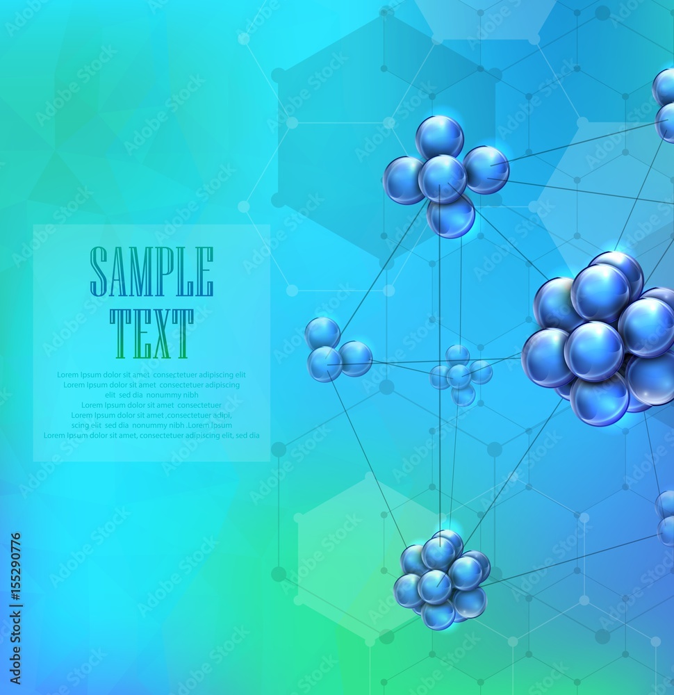 Molecules background concept Stock Vector | Adobe Stock