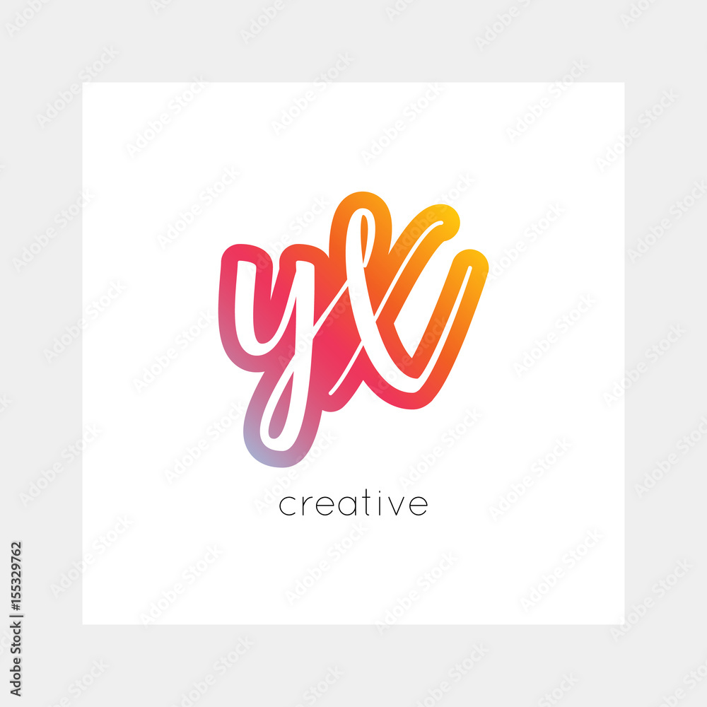 YX logo, vector. Useful as branding, app icon, alphabet combination ...