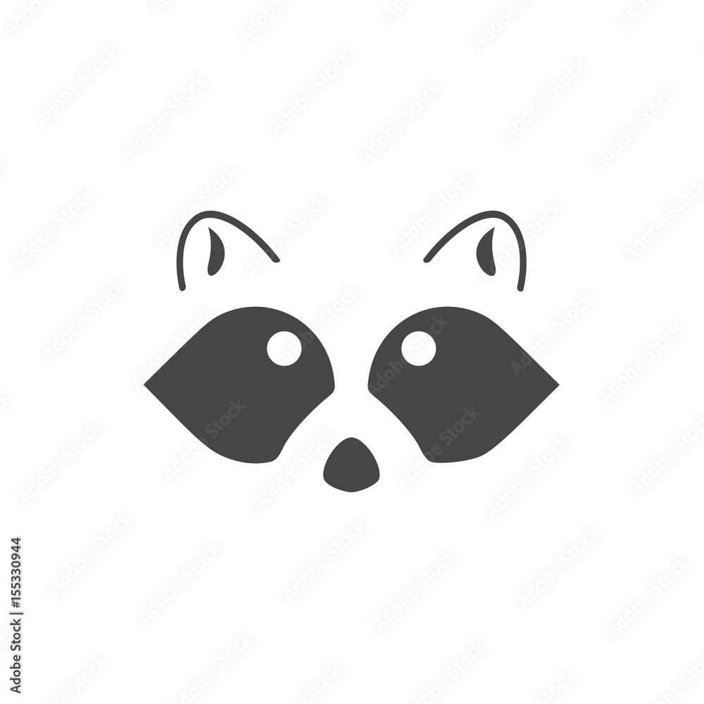 Silhouette of a raccoon - Illustration Stock Vector | Adobe Stock