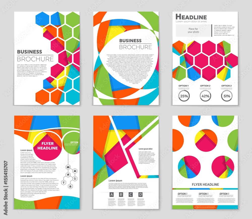 Abstract vector layout background set. For art template design, list ...