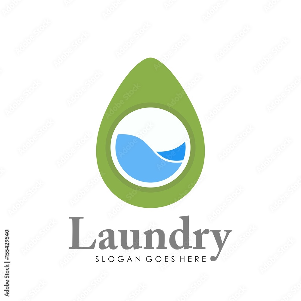 Unique and creative laundry logo design vector Stock Vector | Adobe Stock