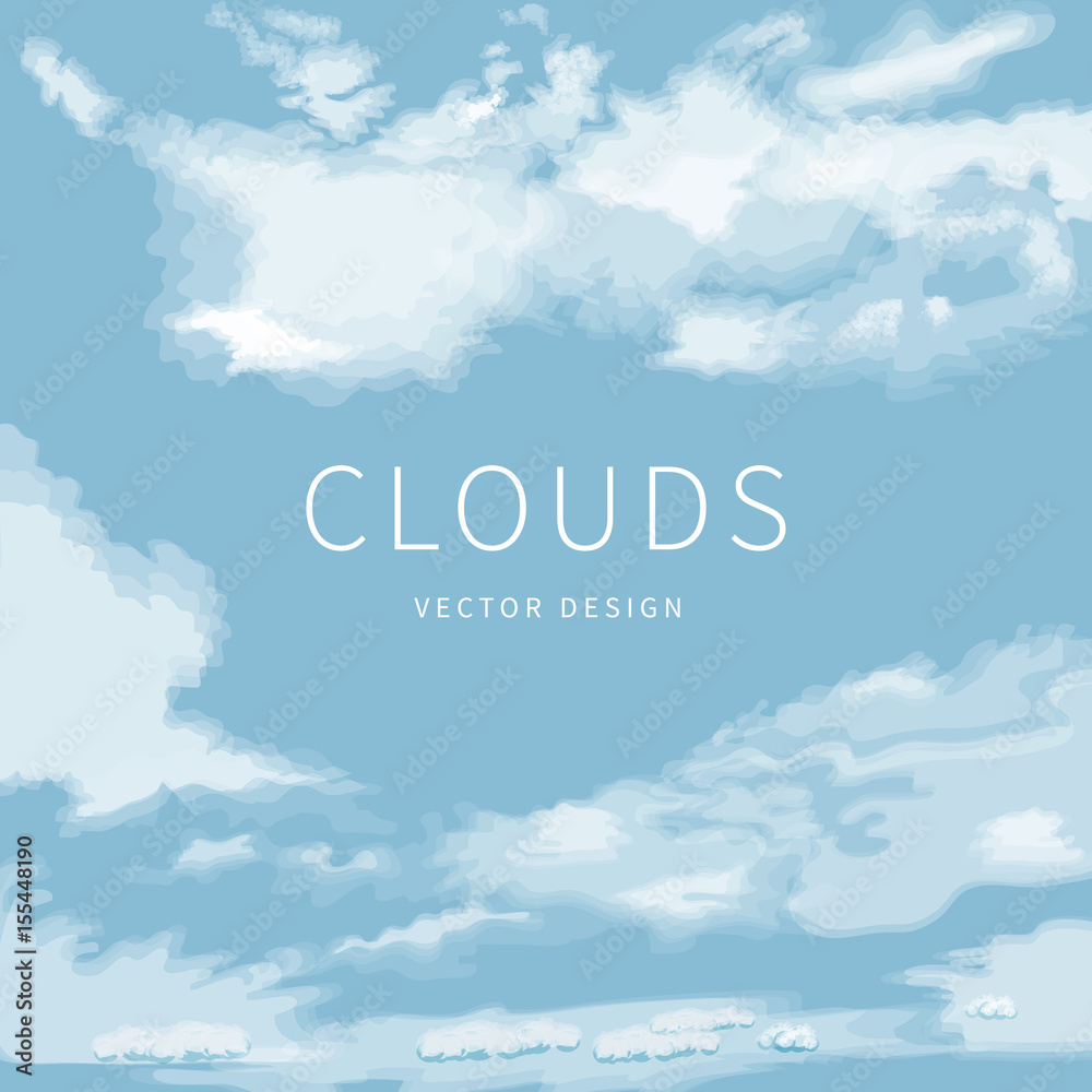 Abstract background of the cloudy blue sky Stock Vector | Adobe Stock
