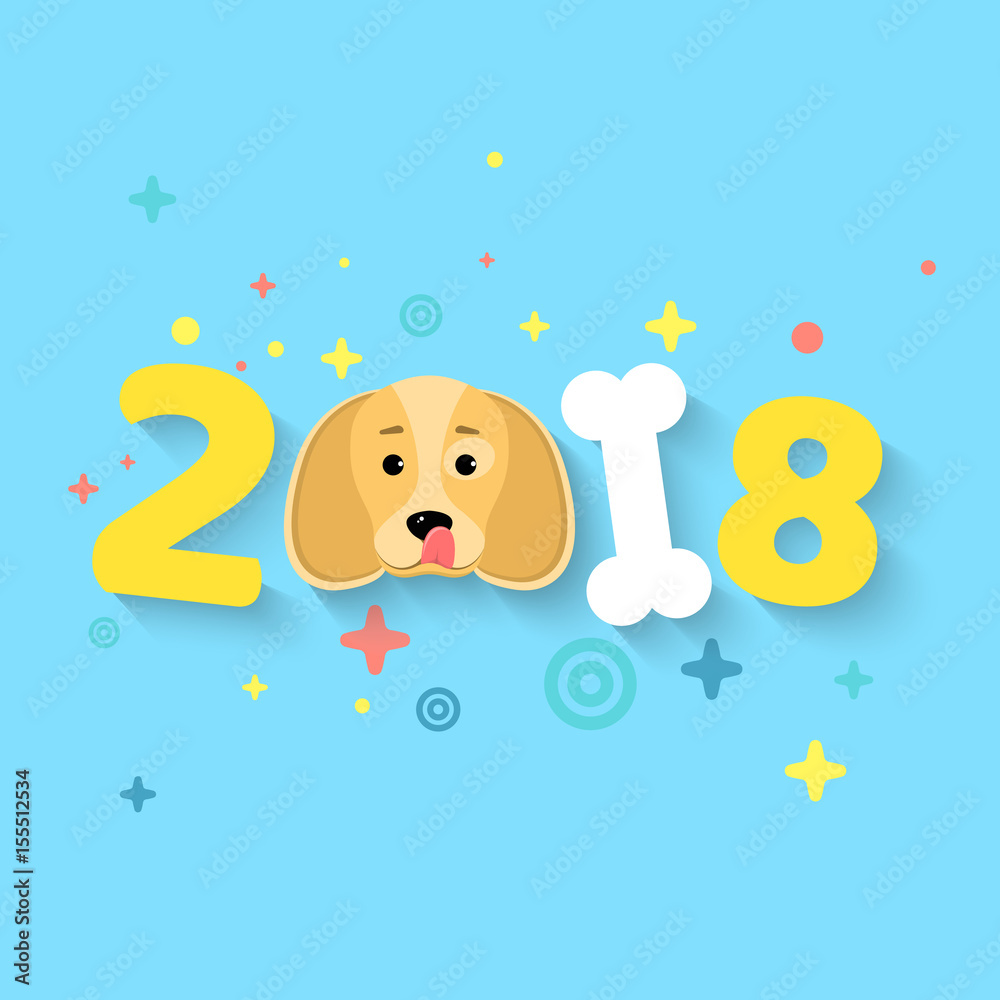 2018 year. The year of the yellow earth dog. The numbers are chaotic ...