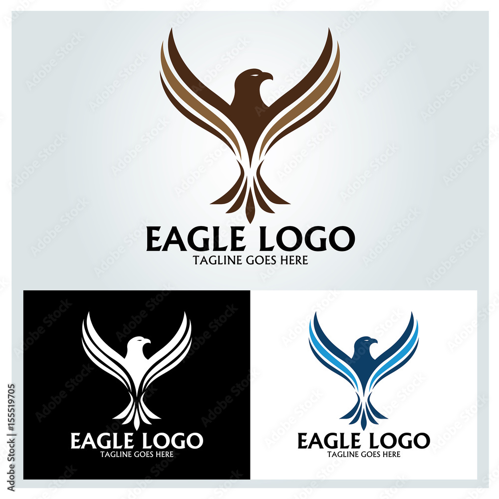 Eagle logo design template. Vector illustration Stock Vector | Adobe Stock