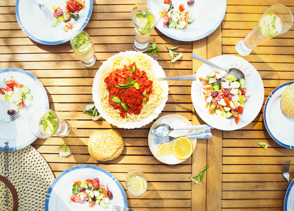 Italian Family Dinner Table