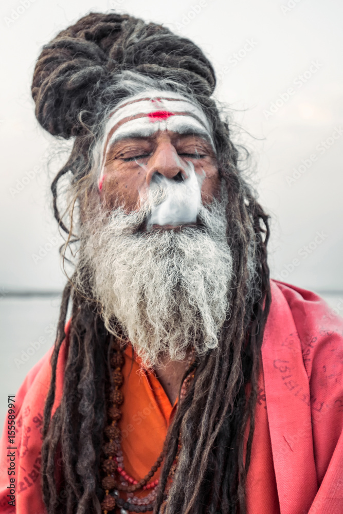 Sadhu Smoking