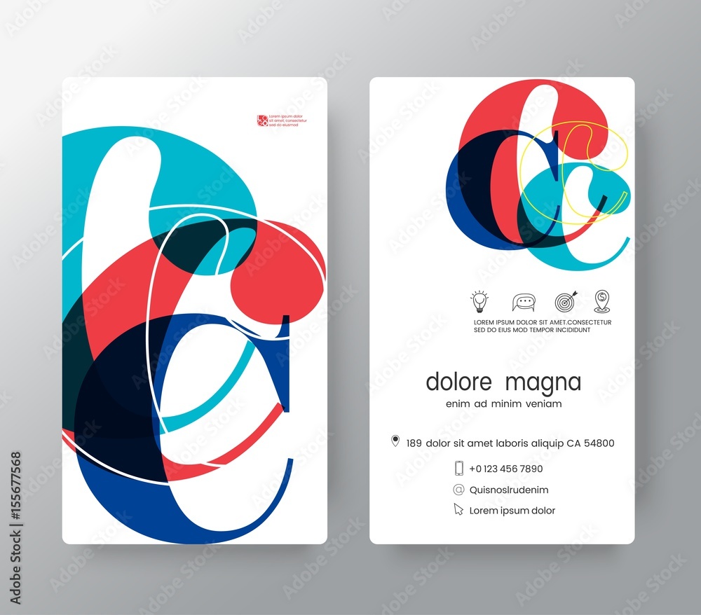 Logo number C business card design template. Vector graphic design ...