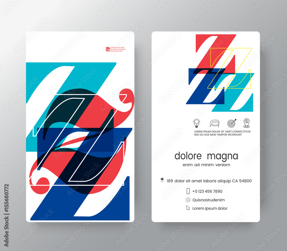 Logo number Z business card design template. Vector graphic design ...
