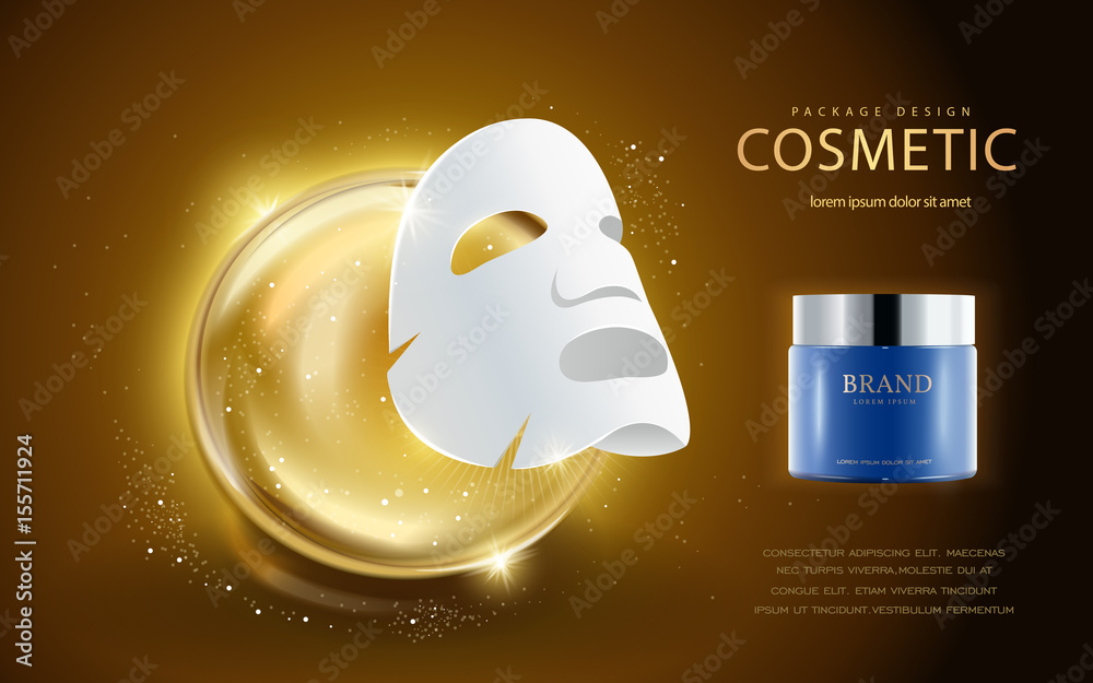 Cosmetic ads template Stock Vector | Adobe Stock