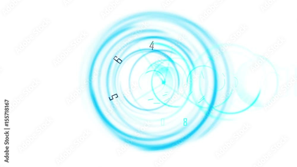 4k Circle round digit time clocks & digital wheels background,trade ...