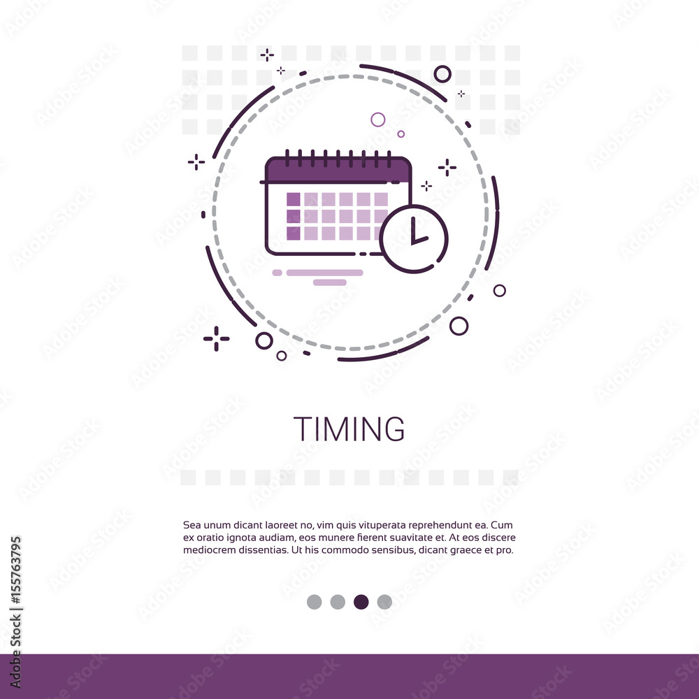 Time Management Timing Events Web Banner With Copy Space Vector ...