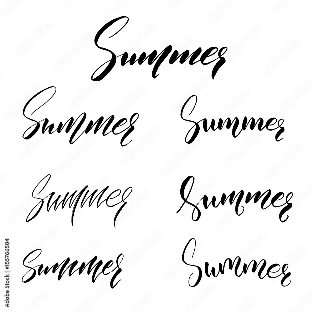 Summer lettering. Handlettering summer for print, card, poster, blog ...