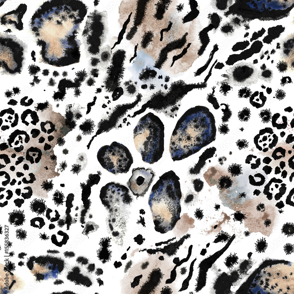 Splatter Paint Tiger Pattern