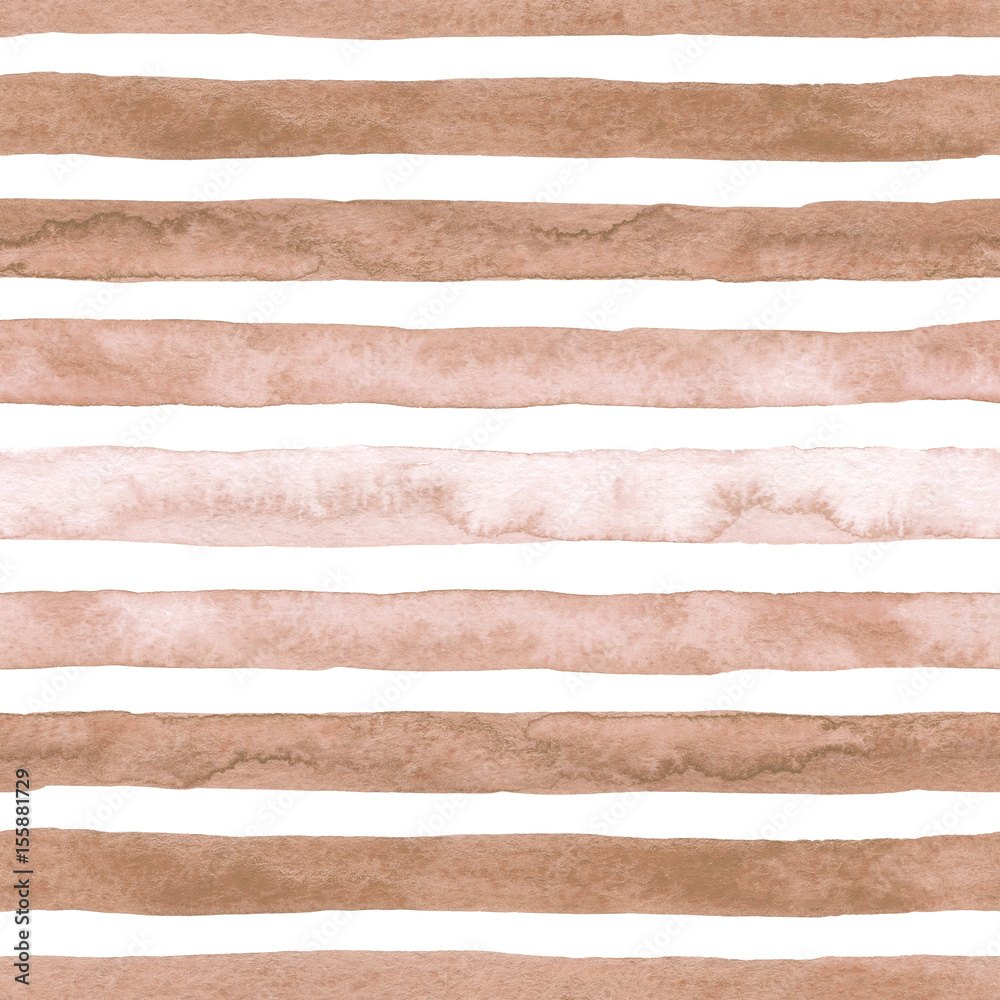 Hand drawn watercolor sepia texture strokes seamless pattern on the ...