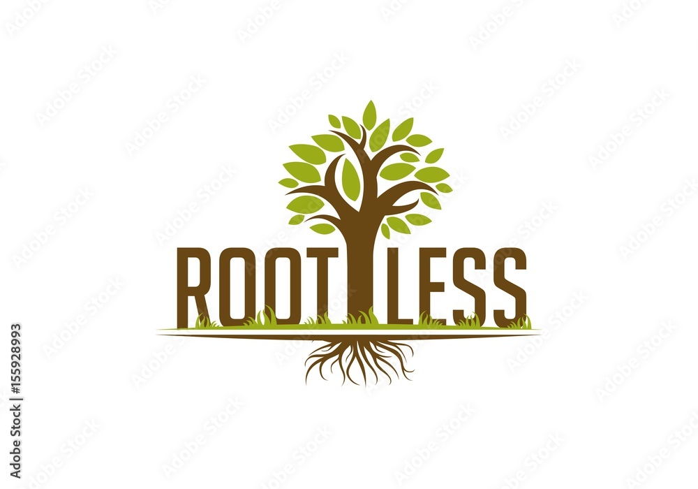 Rootless logo Stock Vector | Adobe Stock