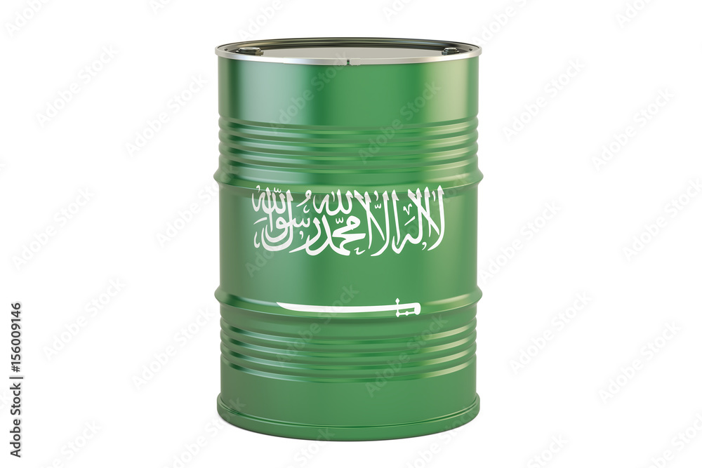 Oil barrel with flag of Saudi Arabia. Oil production and trade concept ...