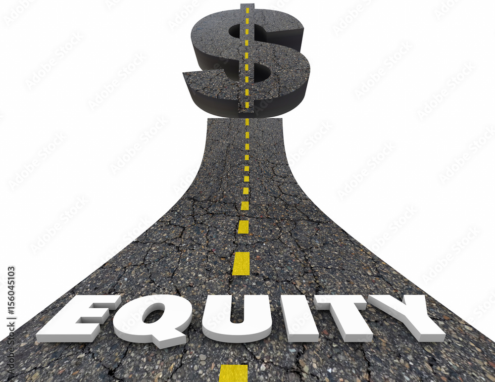 Equity Road Dollar Sign Investment Value Growth 3d Illustration Stock ...
