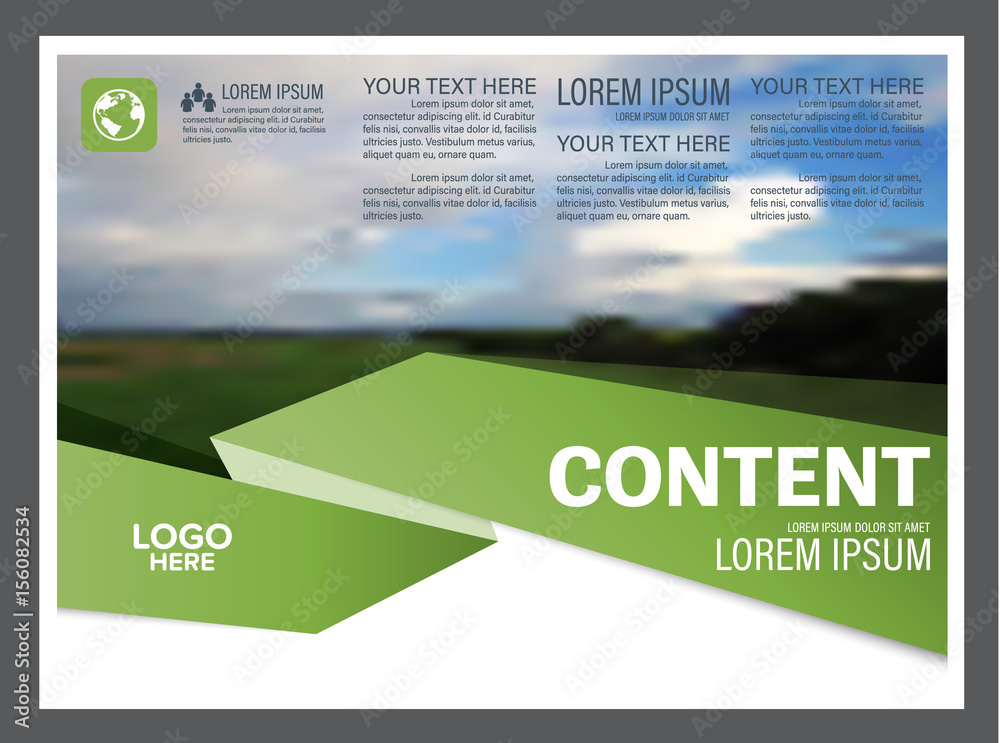 Presentation layout design template. Annual report cover page ...