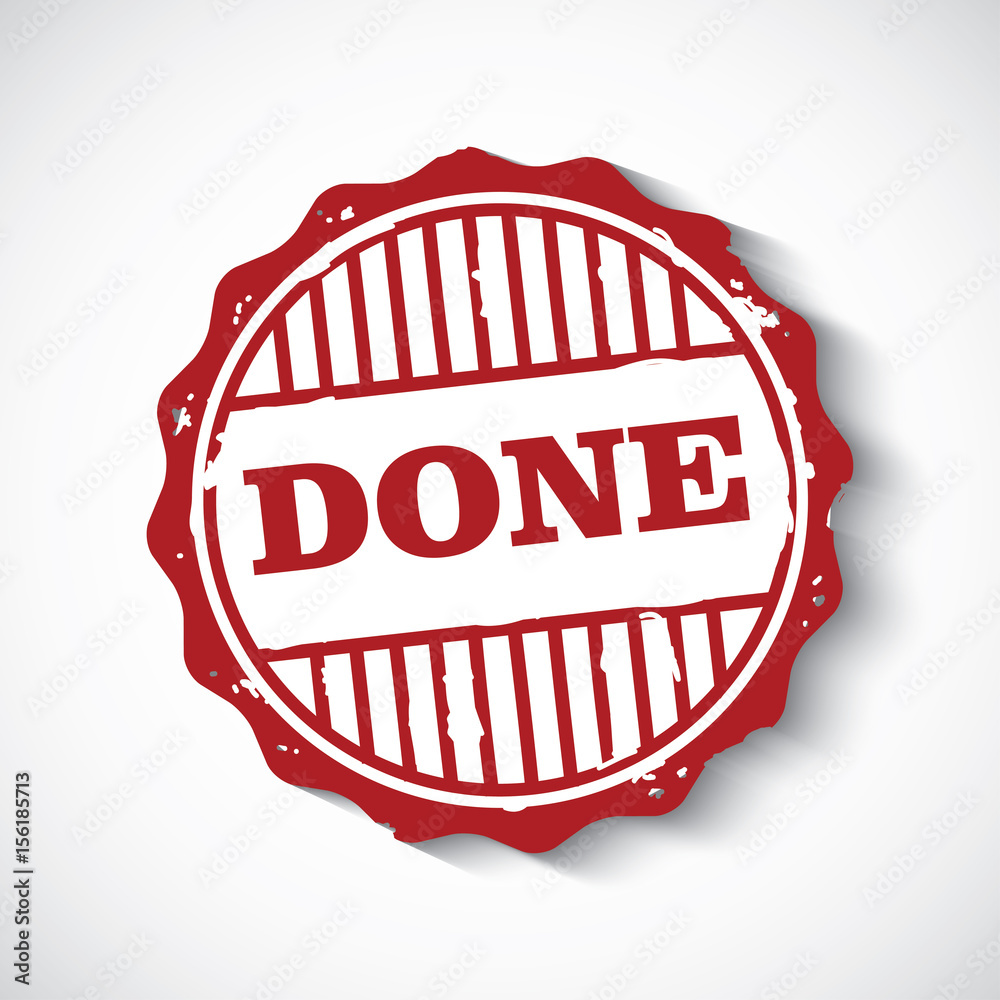 done sign stamp, circle stamp, circle badge Stock Vector | Adobe Stock