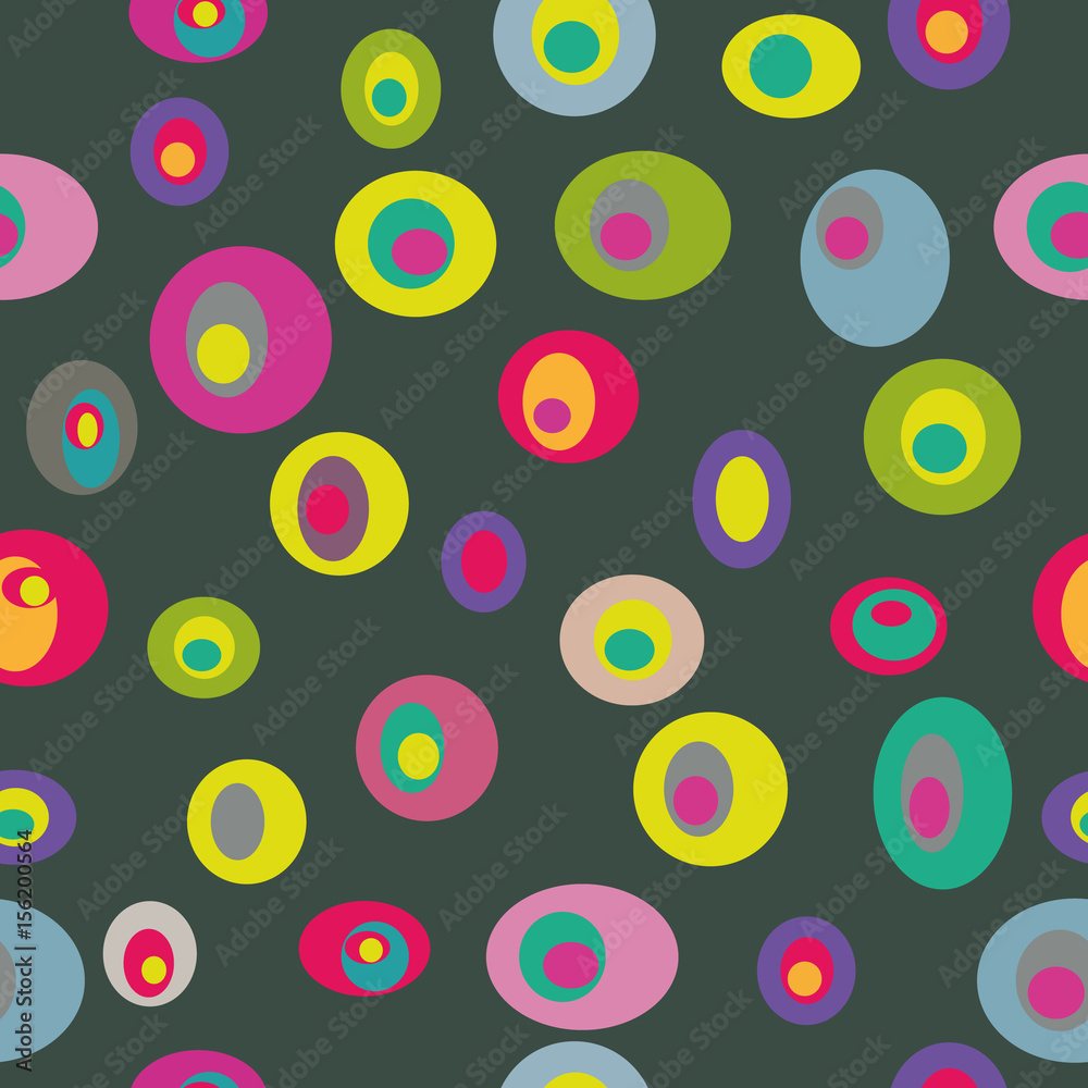 Coloured Circles Custom Wallpaper
