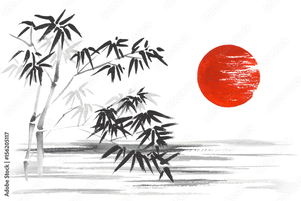 Japanese Bamboo Painting