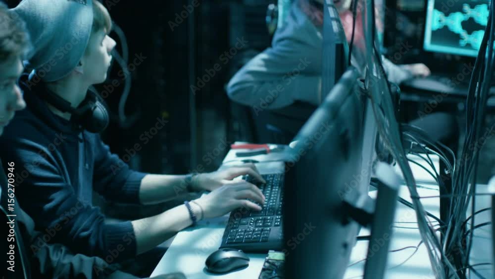 Nonconformist Teenage Hacker Girl with Pink Hair Attacks Corporate ...