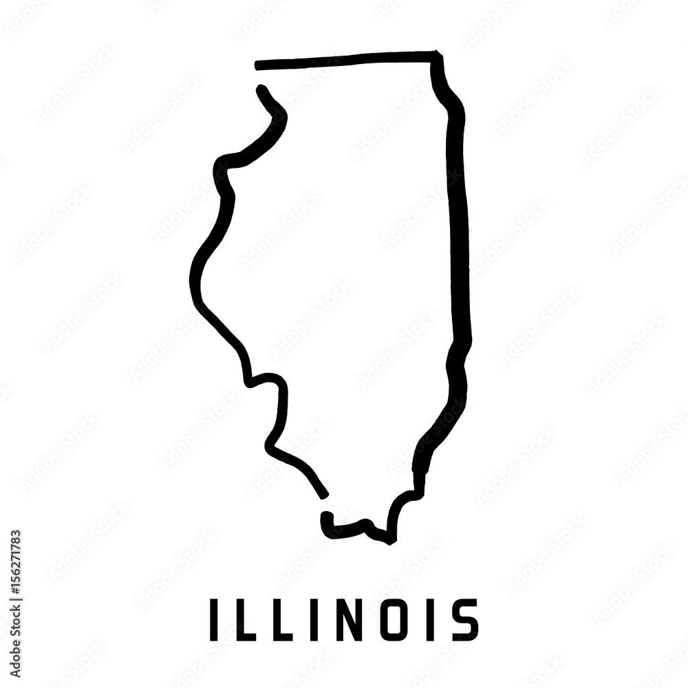Illinois shape Stock Vector | Adobe Stock