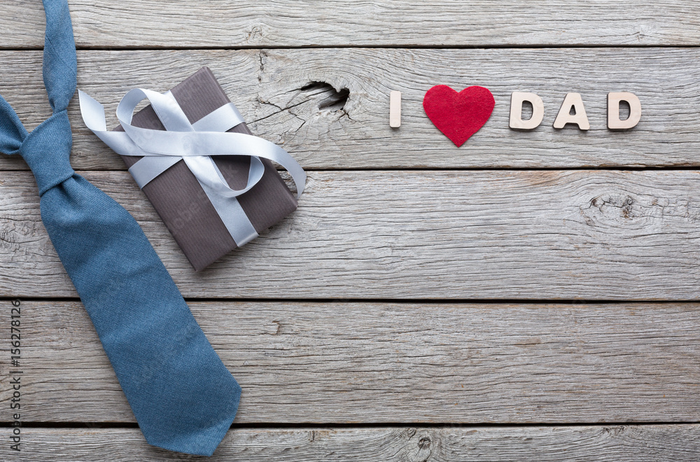 Happy Fathers Day card on rustic wood background Stock Photo | Adobe Stock
