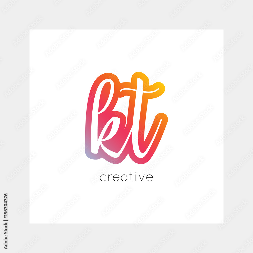 KT logo, vector. Useful as branding, app icon, alphabet combination ...