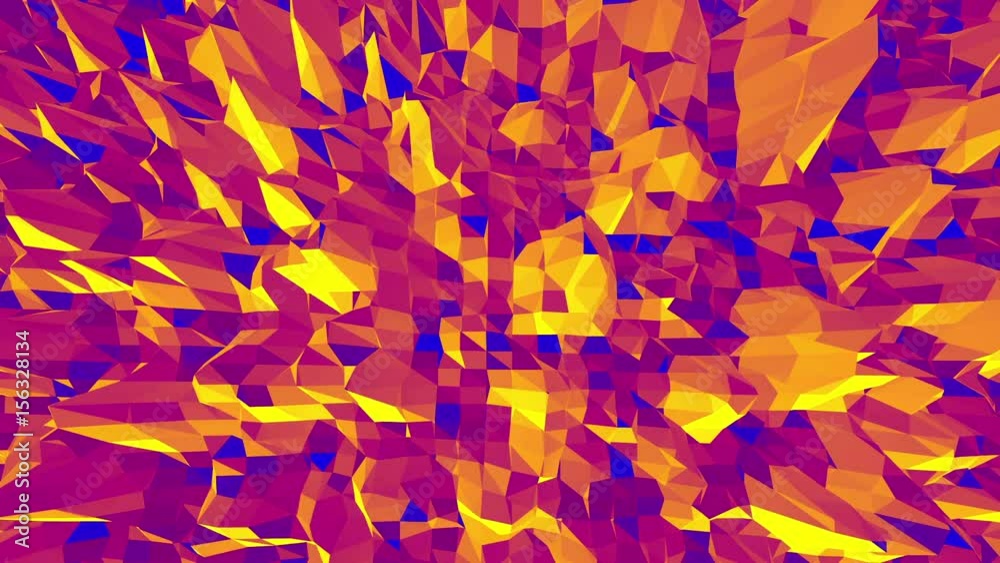 Polygonal mosaic background with vertex, spikes in cartoon modern 3D ...