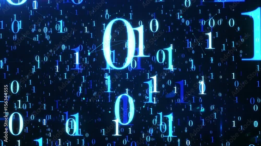 Flying into the abstract space of a binary code and connections Stock ...