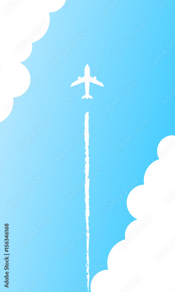 Aircraft in the sky Stock Vector | Adobe Stock