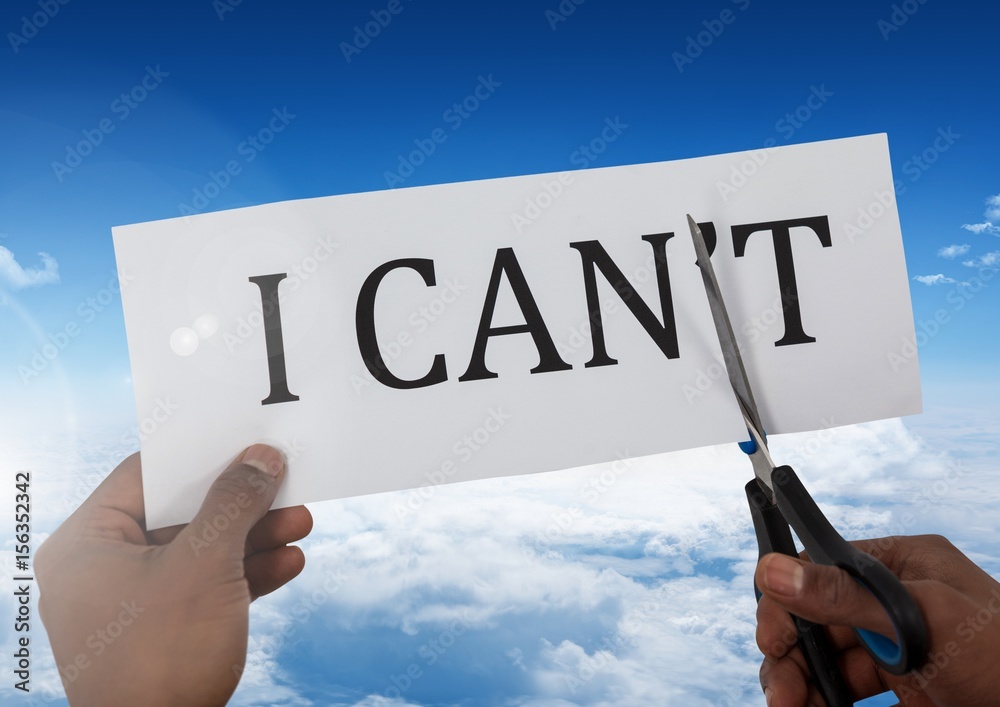 Cutting I Can't with scissors Stock Photo | Adobe Stock