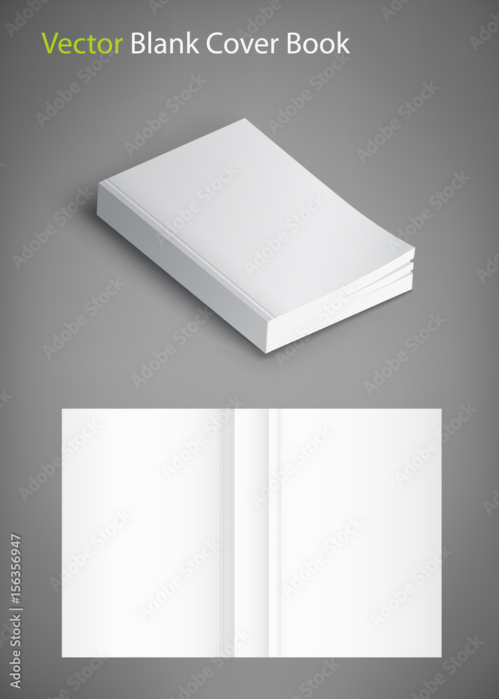 Blank of book cover, vector illustration. Template for your design ...