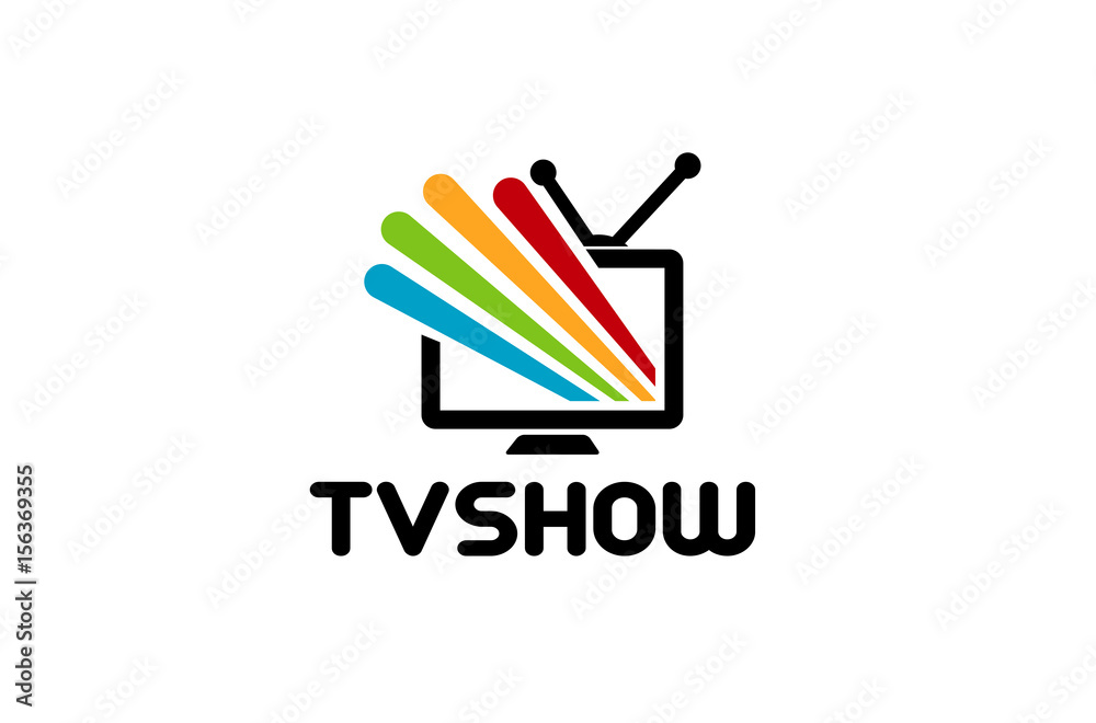 Colorful Screen Television Logo Design Illustration Stock Vector ...